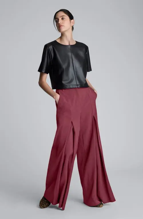 KENNETH COLE Inverted Pleat Wide Leg Pants