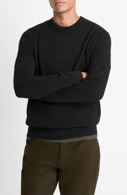 Vince Cashmere Crewneck Sweater - Black