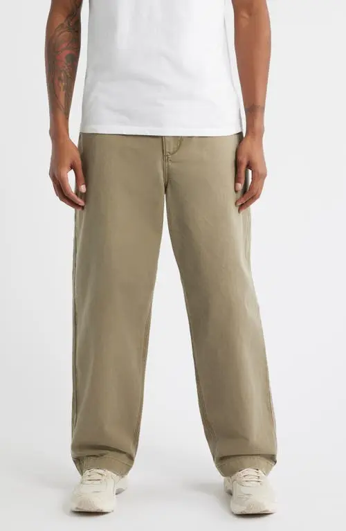 Obey Commons Flat Front Cotton Twill Chinos - Mermaid Faded Wash