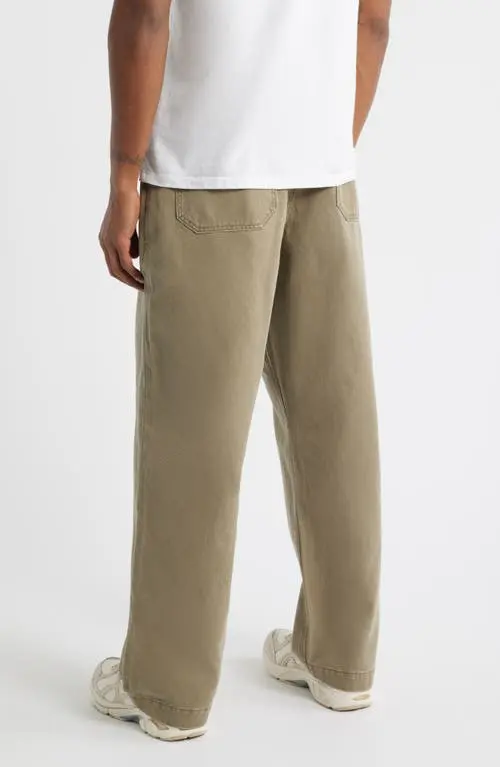 Obey Commons Flat Front Cotton Twill Chinos - Mermaid Faded Wash