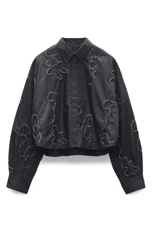 Rag & Bone Beatrice Beaded Embroidered Button-up Shirt