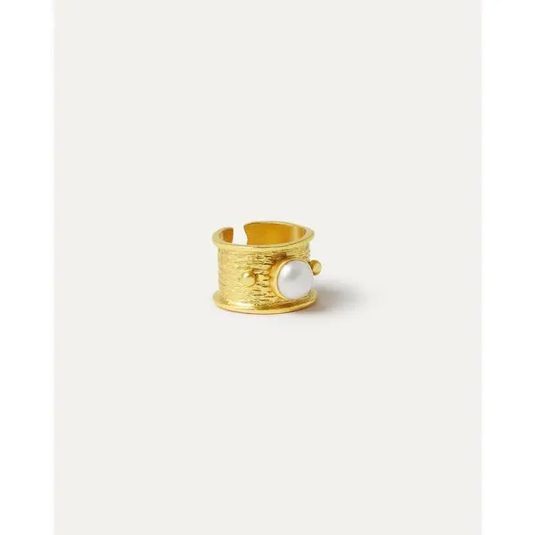 OTTOMAN HANDS Della Pearl Band Ring - Gold