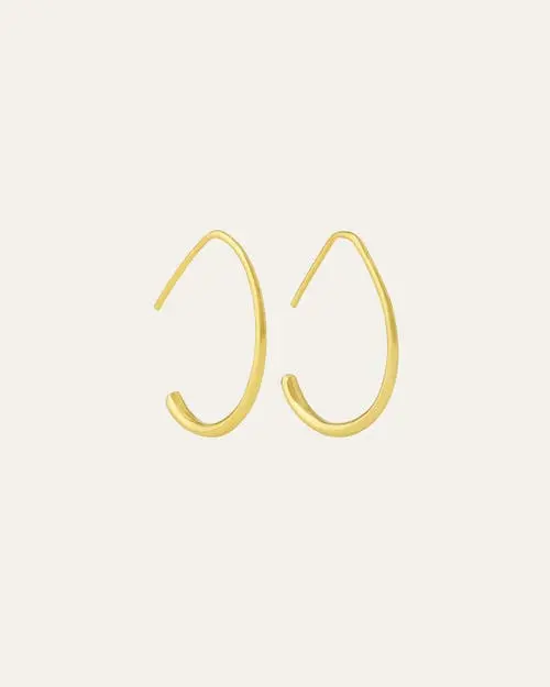 OTTOMAN HANDS Allegra Oval Hoop Earrings - Gold