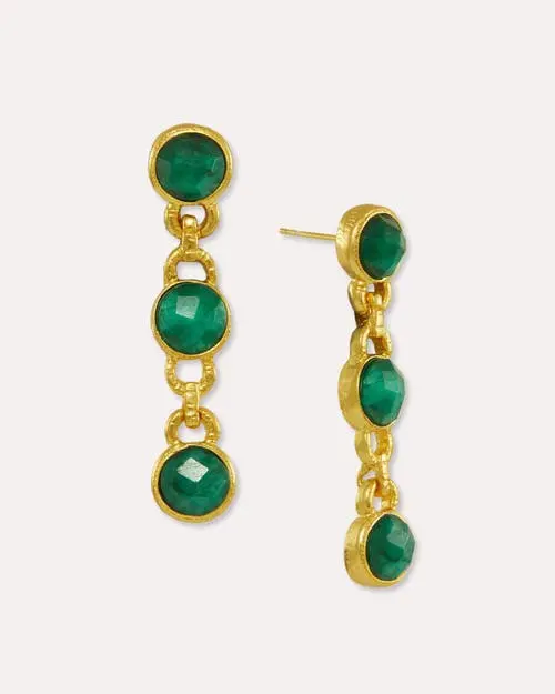 OTTOMAN HANDS Ela Emerald Drop Earrings - Gold