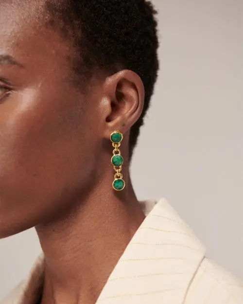 OTTOMAN HANDS Ela Emerald Drop Earrings