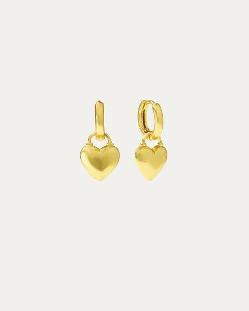 OTTOMAN HANDS Niko Heart Huggie Earrings - Gold