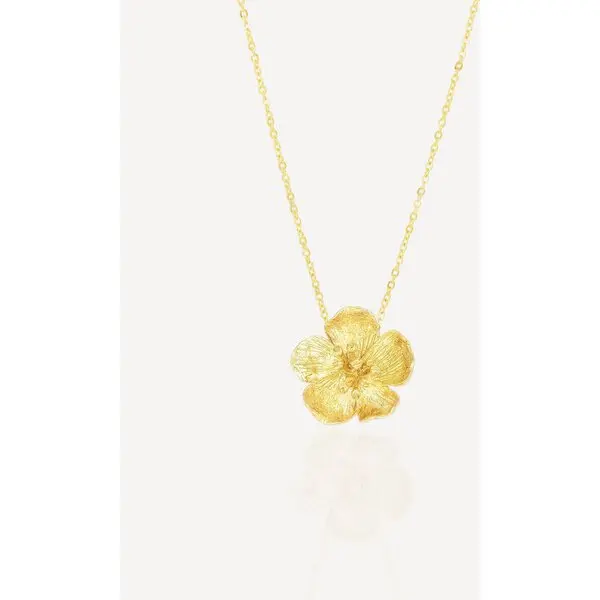 OTTOMAN HANDS Buttercup Flower Pendant Necklace - Gold