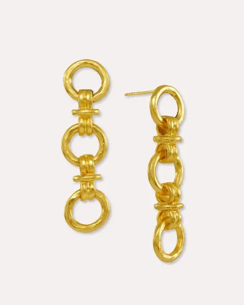 OTTOMAN HANDS Zehra Chain Drop Stud Earrings - Gold