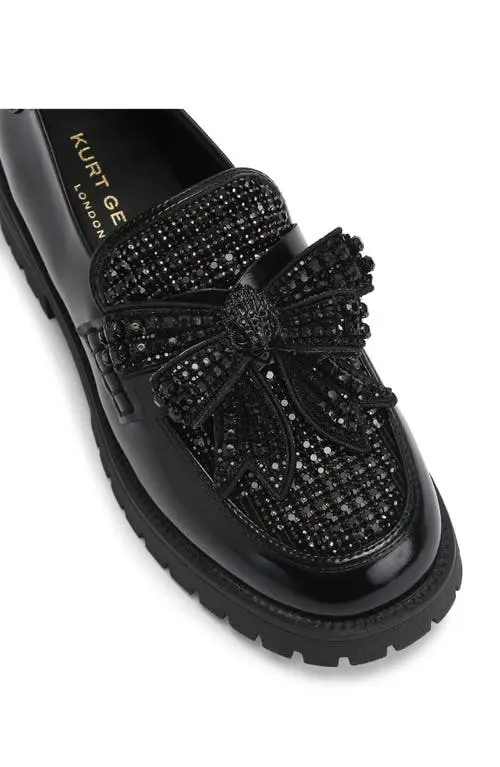 Kurt Geiger Crystal Bow Platform Loafer