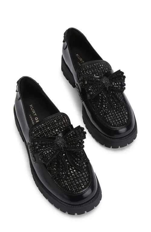 Kurt Geiger Crystal Bow Platform Loafer