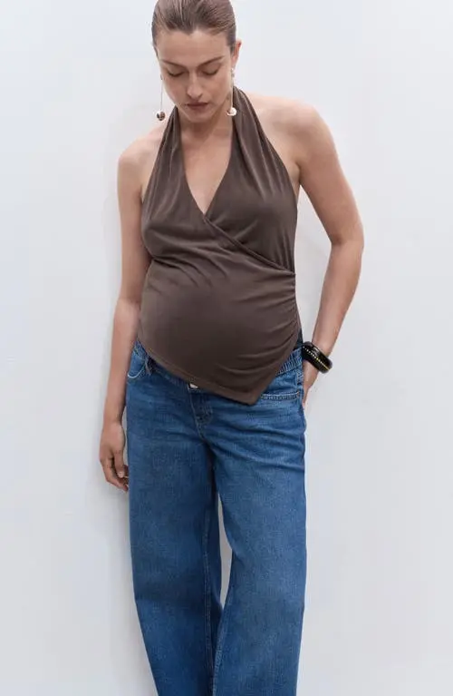 Mango Over-the-bump Wide Leg Maternity Jeans