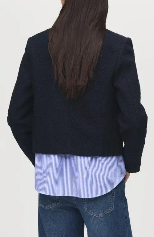 Mango Bouclé Crop Jacket