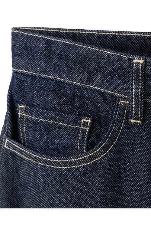 Mango Low Rise Wide Leg Jeans - Blue