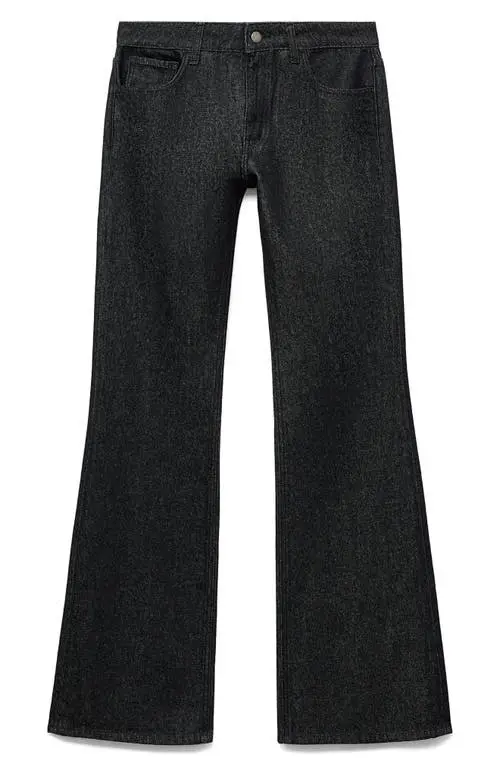 Mango Low Rise Straight Leg Jeans - Black