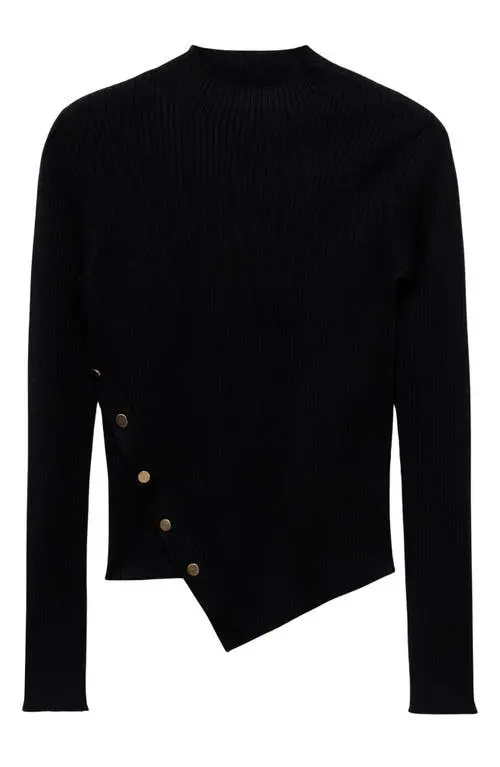 Mango Asymmetric Sweater With Buttons