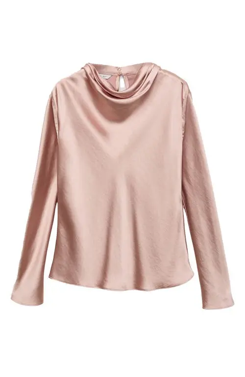 Mango Cowl Neck Satin Top