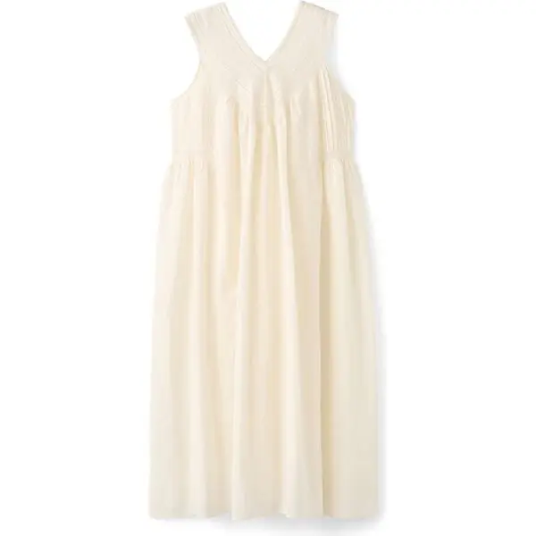 Mango Lace Cotton Nightgown - Vanilla