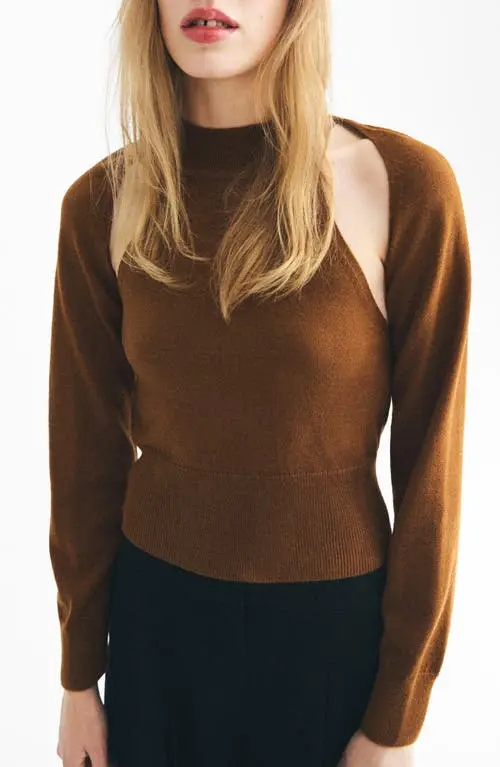 Mango Cutout Sweater