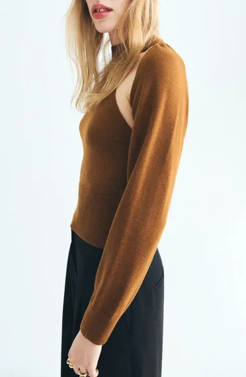 Mango Cutout Sweater