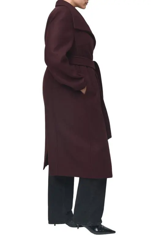 Mango Manteco Virgin Wool-blend Coat - Maroon