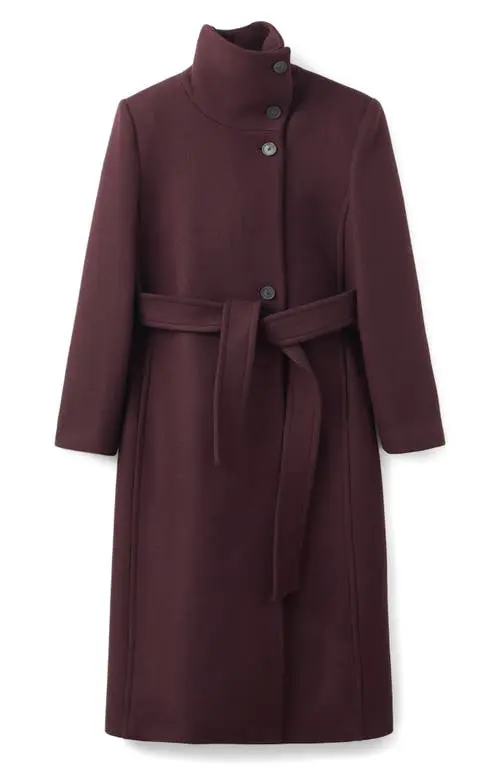 Mango Manteco Virgin Wool-blend Coat - Maroon