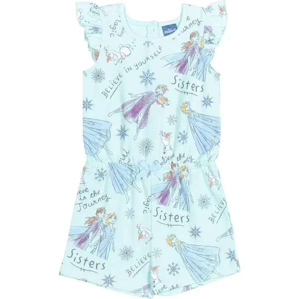 Disney Princess Sleeveless Skater Romper - Frozen Blue