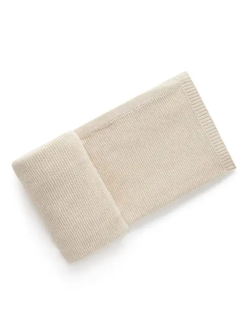 PUREBABY Textured Knit Blanket - Wheat Melange