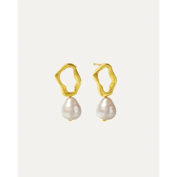 OTTOMAN HANDS Gloria Pearl Stud Earrings - Gold