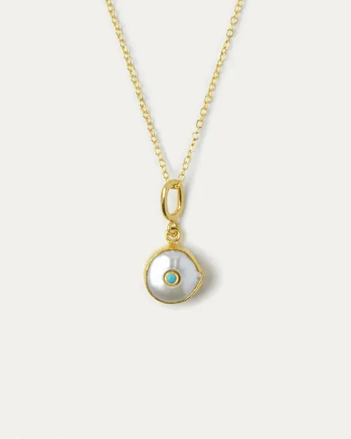 OTTOMAN HANDS Amalfi Pearl Pendant Necklace - Gold