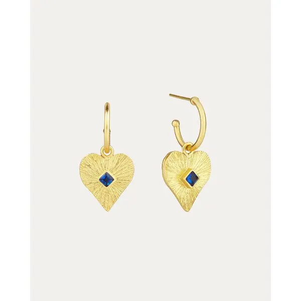 OTTOMAN HANDS Heart Hoop Earrings - Gold
