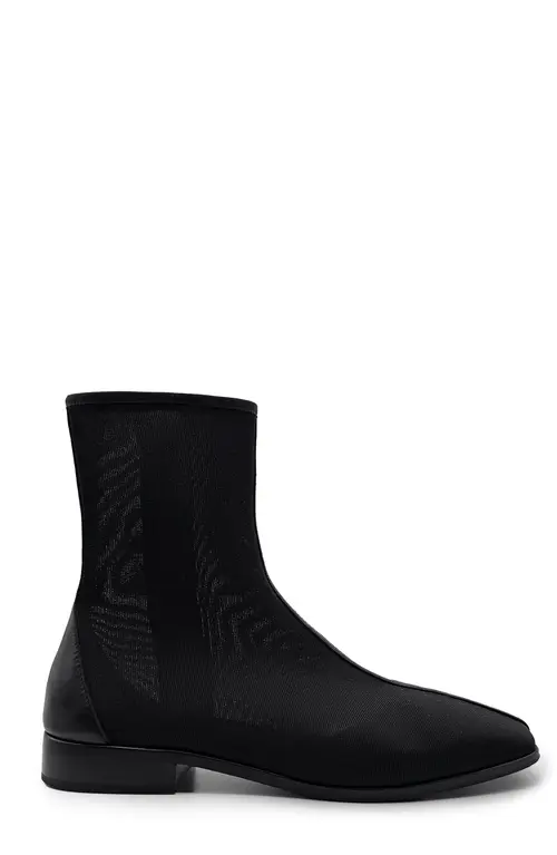DANIELLA SHEVEL Aliza Mesh Ankle Boots - Black