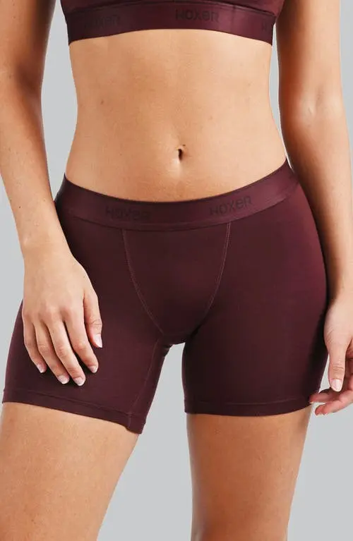 WOXER Baller Ultra-soft 5-inch Boxer Briefs - Chocolate Cherry