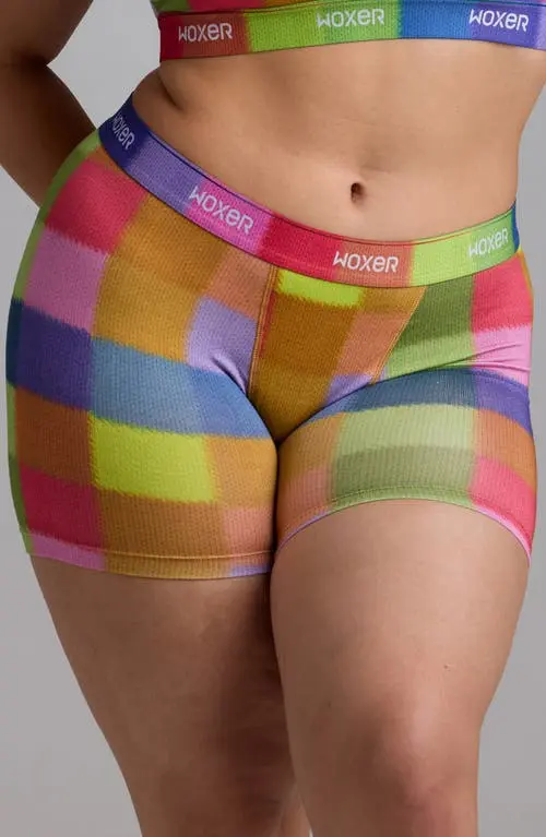 WOXER Baller Ultra-soft 5-inch Boxer Briefs - Pride Knit Check