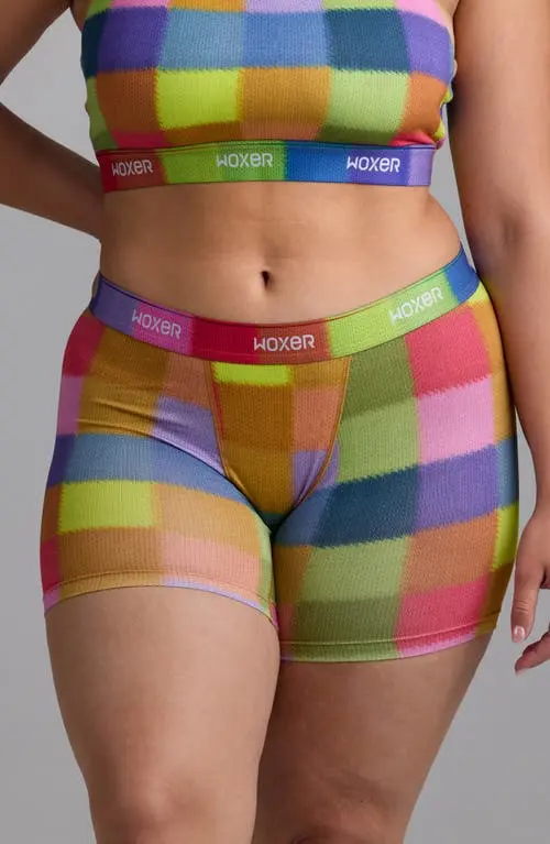 WOXER Baller Ultra-soft 5-inch Boxer Briefs - Pride Knit Check