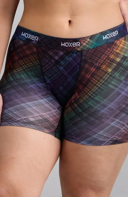 WOXER Baller Ultra-soft 5-inch Boxer Briefs - Pride Plaid