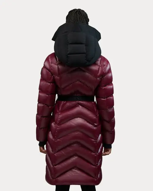 ALPENHAUS Bellevaux Puffer Coat With Adjustable Belt - Cabernet