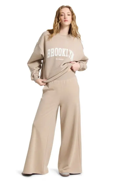MARCELLA Easton Wide Leg Sweatpants - Sand