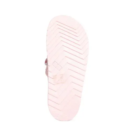LAUREN LORRAINE Rose Appliqué Sandals - Pink