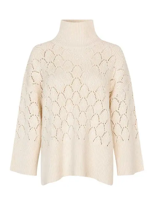 MASAI COPENHAGEN Openwork Roll Neck Sweater
