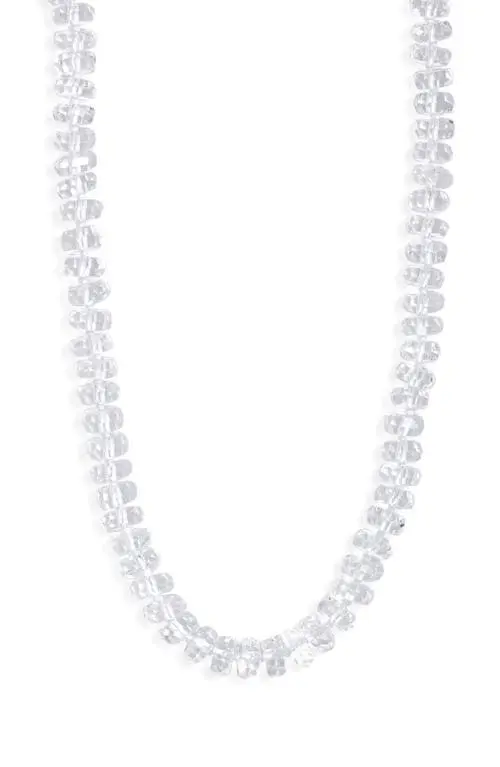 Nest Jewelry Faceted Quartz Necklace - Clear