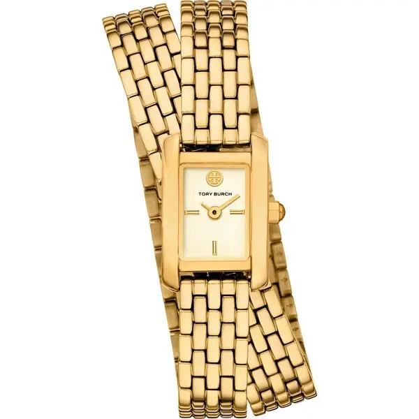 Tory Burch Mini Eleanor Double Bracelet Watch - Gold