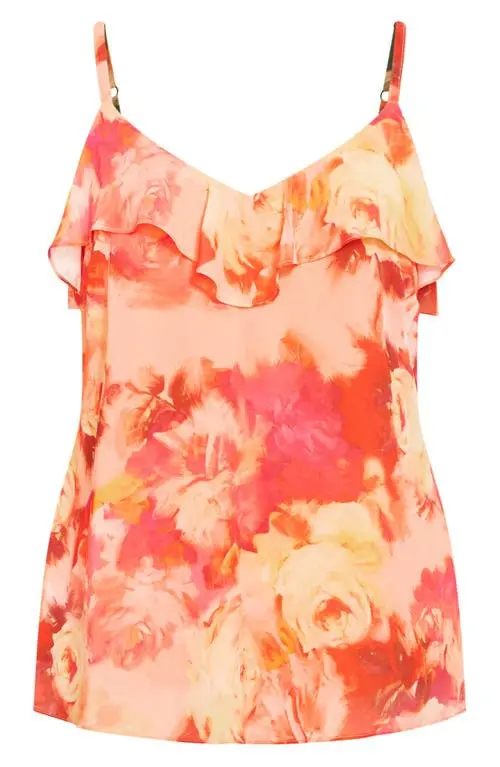 City Chic Floral Ruffle Camisole