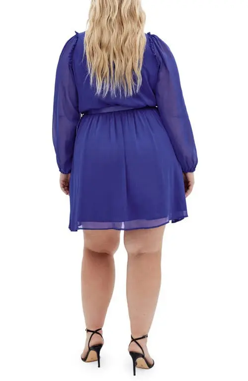 City Chic Madelynn Belted Long Sleeve Dress