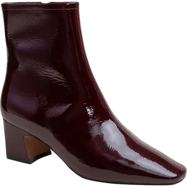Linea Paolo Wrenly Block Heel Bootie - Dark Cherry
