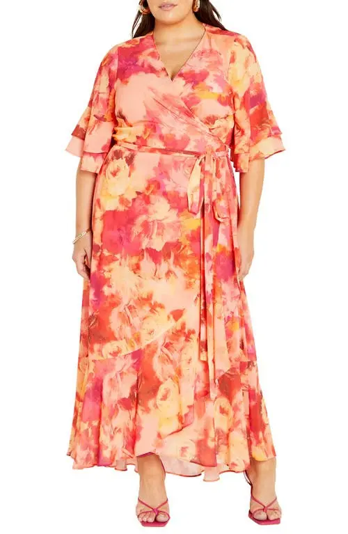 City Chic Sierra Wrap Maxi Dress