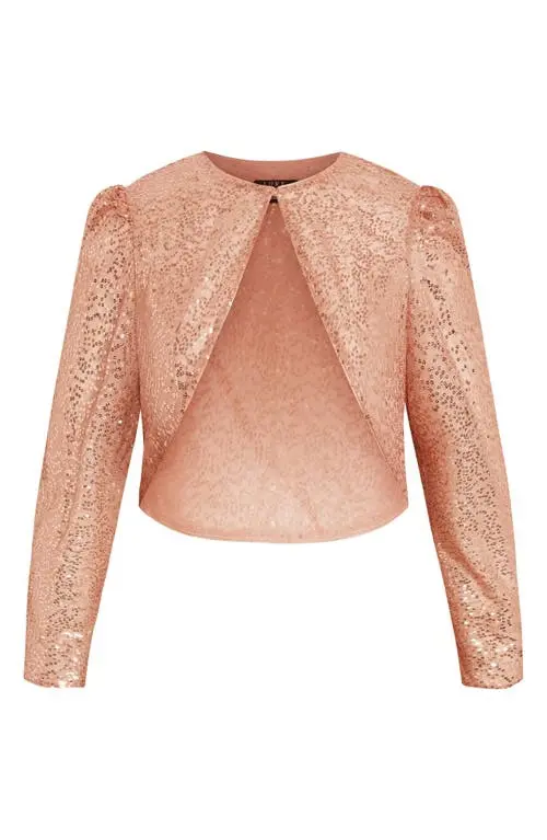 City Chic Camila Sequin And Satin Bolero