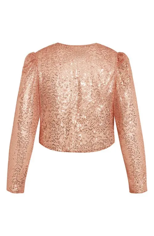 City Chic Camila Sequin And Satin Bolero
