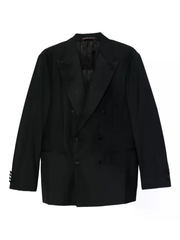 Canali Double-breasted Suit - Black