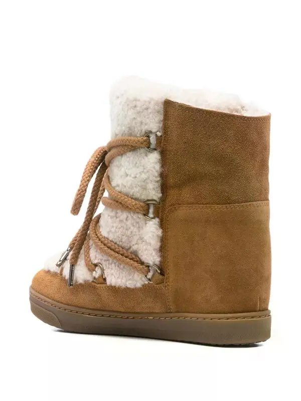 Isabel Marant Nowles Shearling Ankle Boots - Brown