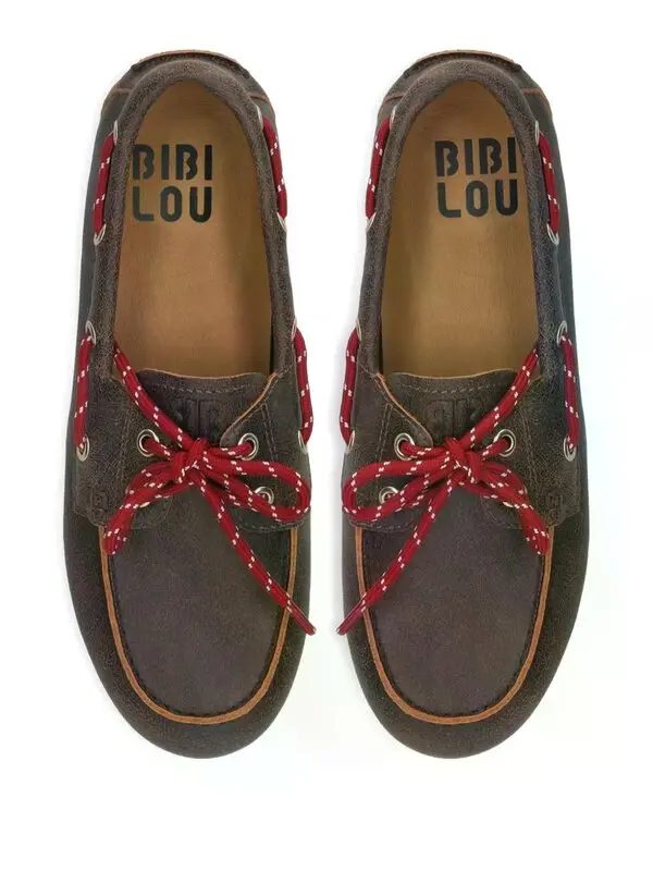 BIBI LOU Eyelet Lace-up Loafers